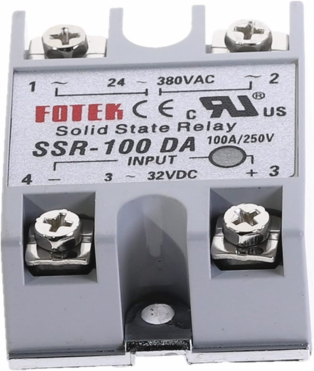 RELÉ ESTADO SÓLIDO SSR-100DA 100A INPUT 3-32VDC OUTPUT 24-380VAC ...