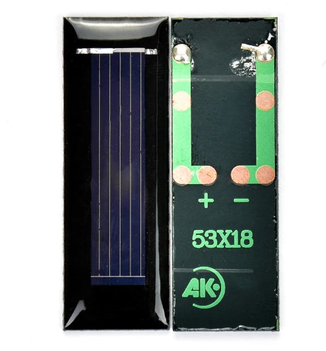 MINI PANEL SOLAR 0,5V 100MA 53*18MM - Electrostore