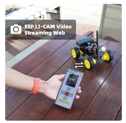 ROBOT 4WD WIFI CON ESP32-CAM - Electrostore