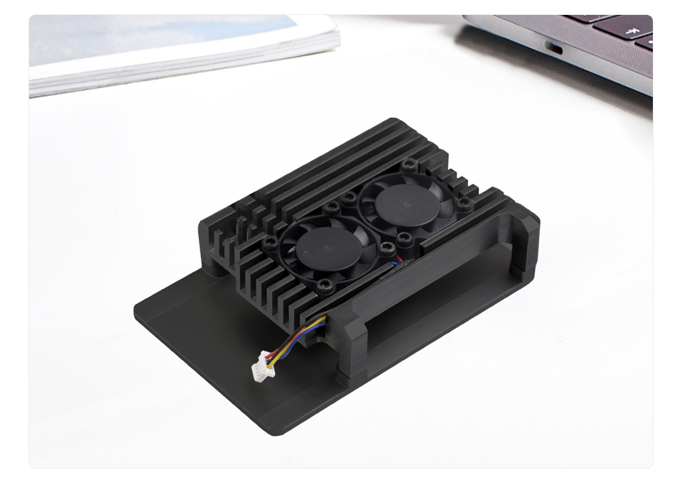CASE RASPBERRY PI 5B ALUMINIO Y 2 VENTILADORES - Electrostore