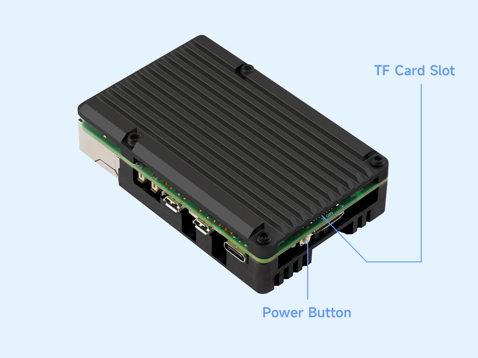 CASE RASPBERRY PI 5B ALUMINIO Y 2 VENTILADORES - Electrostore
