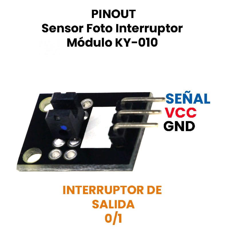 MÓDULO SENSOR FOTOELÉCTRICO TIPO U KY-010 - Electrostore